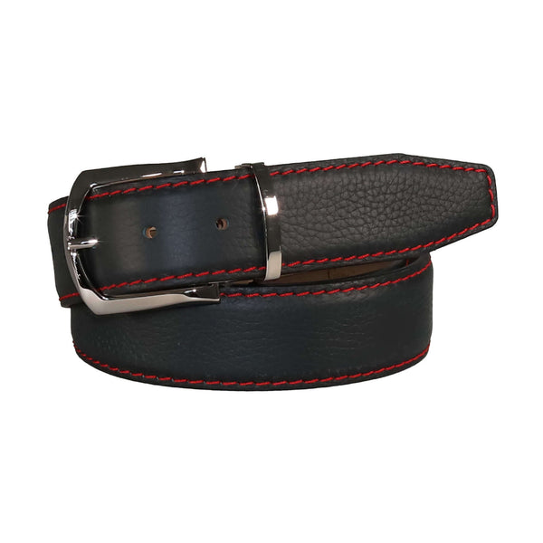 Austin Dark Green French Pebble Leather Belt - Roger Ximenez: Bespoke ...