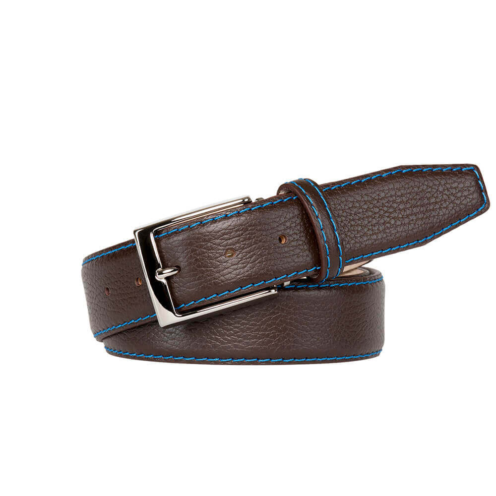 Brown Italian Pebble Grain Belt | Mens Fashion | Roger Ximenez - Roger ...